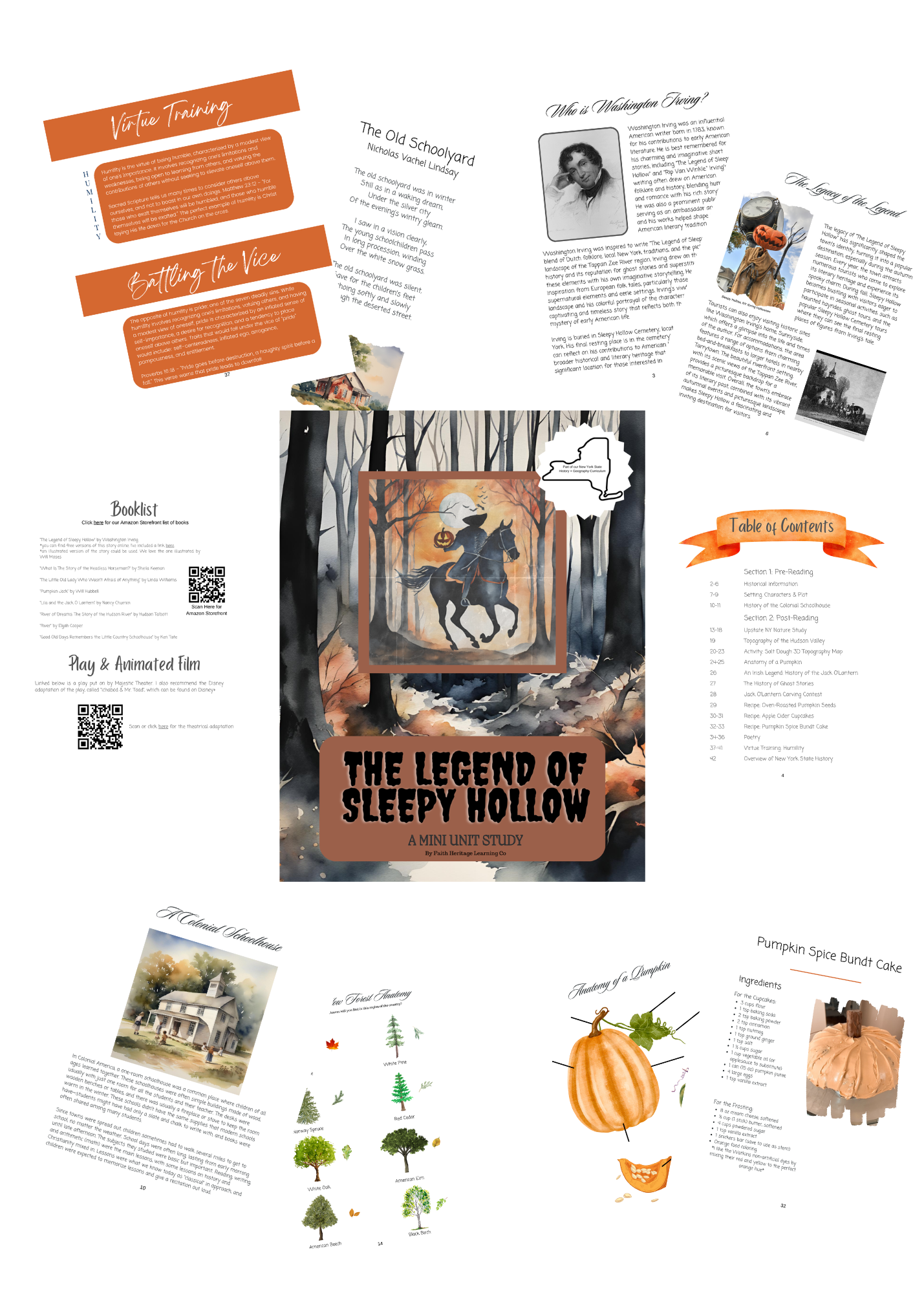 The Legend of Sleepy Hollow Mini Unit Study - DIGITAL DOWNLOAD ONLY ...