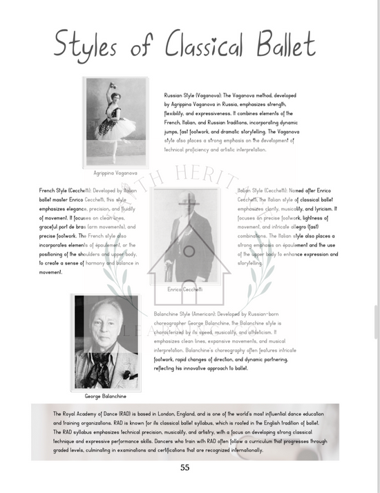 Classical Ballet Unit Study - Faith-Based Version – Faith Heritage ...